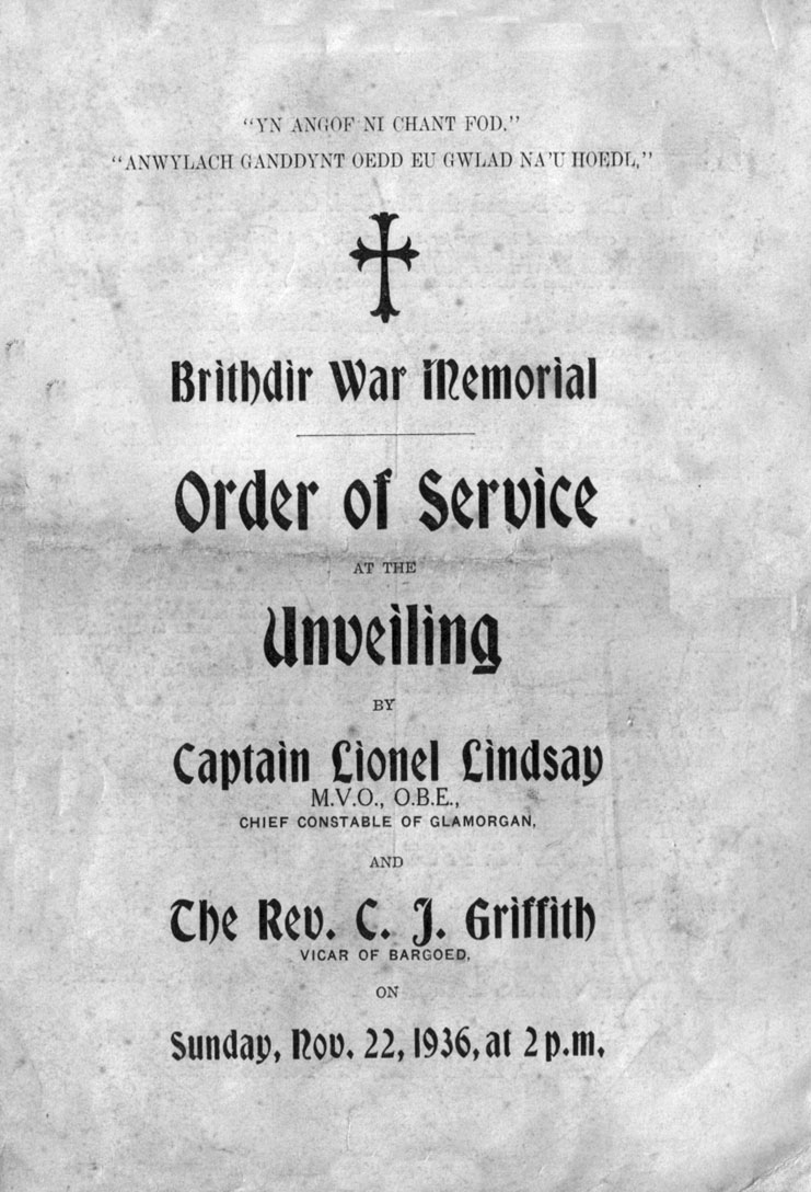 Brithdir – Gelligaer Historical Society